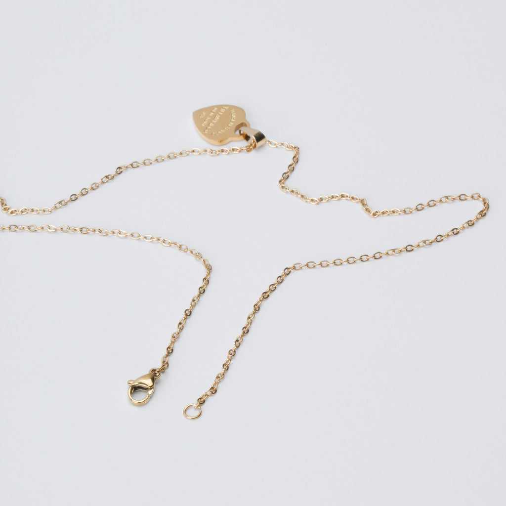 Tiff Heart Gold Necklace – Olivia Manila
