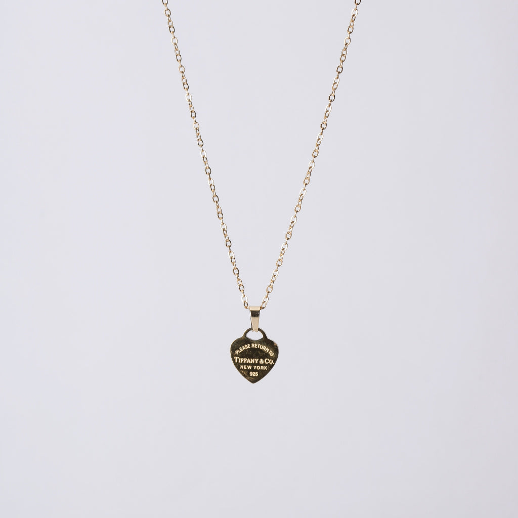Tiff Heart Gold Necklace – Olivia Manila