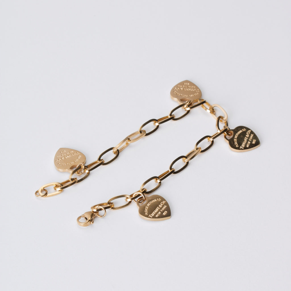 Tiff Heart Gold Bracelet – Olivia Manila